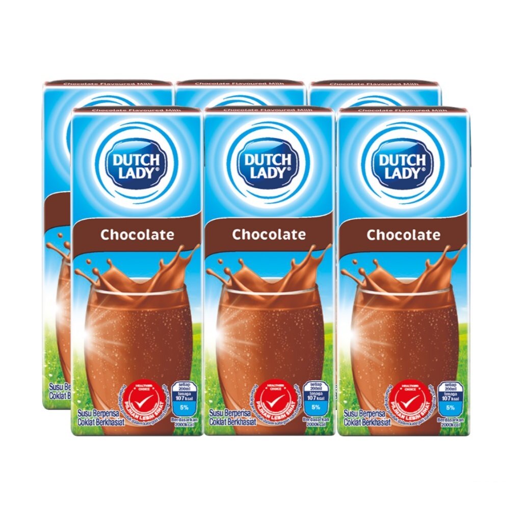 DutchLady Pure Farm Chocolate / Strawberry / Full Cream UHT Milk (200ml ...