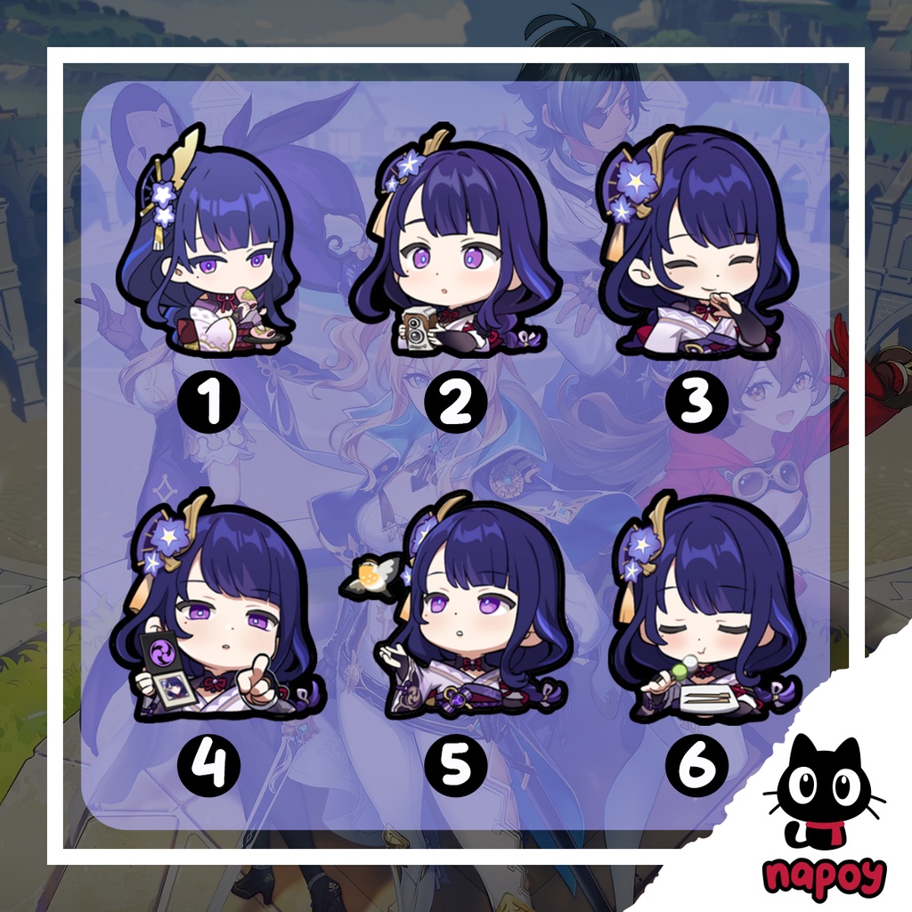 Raiden Genshin Impact Anime Game Vinyl Sticker | Shopee Malaysia