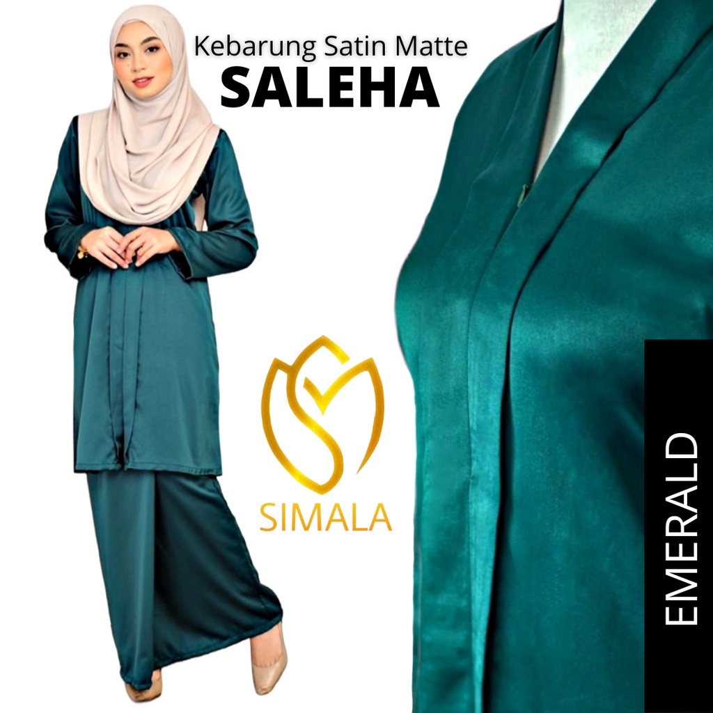 (RAYA 2026) (DEWASA) SALEHA Kebarung Satin Matte Eksklusif Kebaya ...
