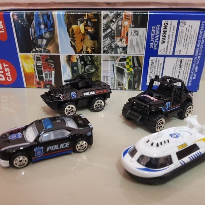 Diecast Police Car Set - Diecast Police Car Toy | Shopee Malaysia
