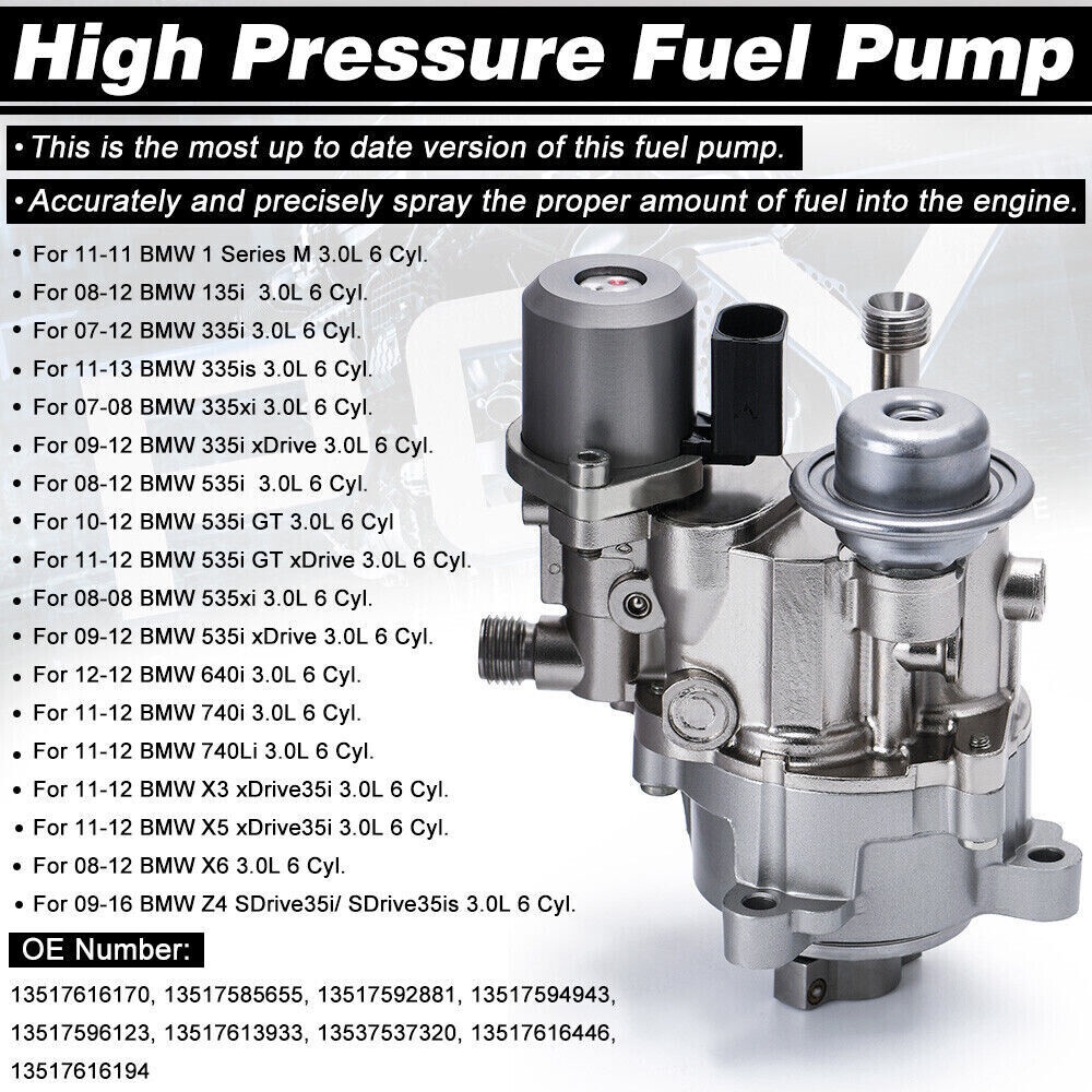 High Pressure Fuel Injection Pump For BMW N53 N54 N55 Engine 335i 535i ...