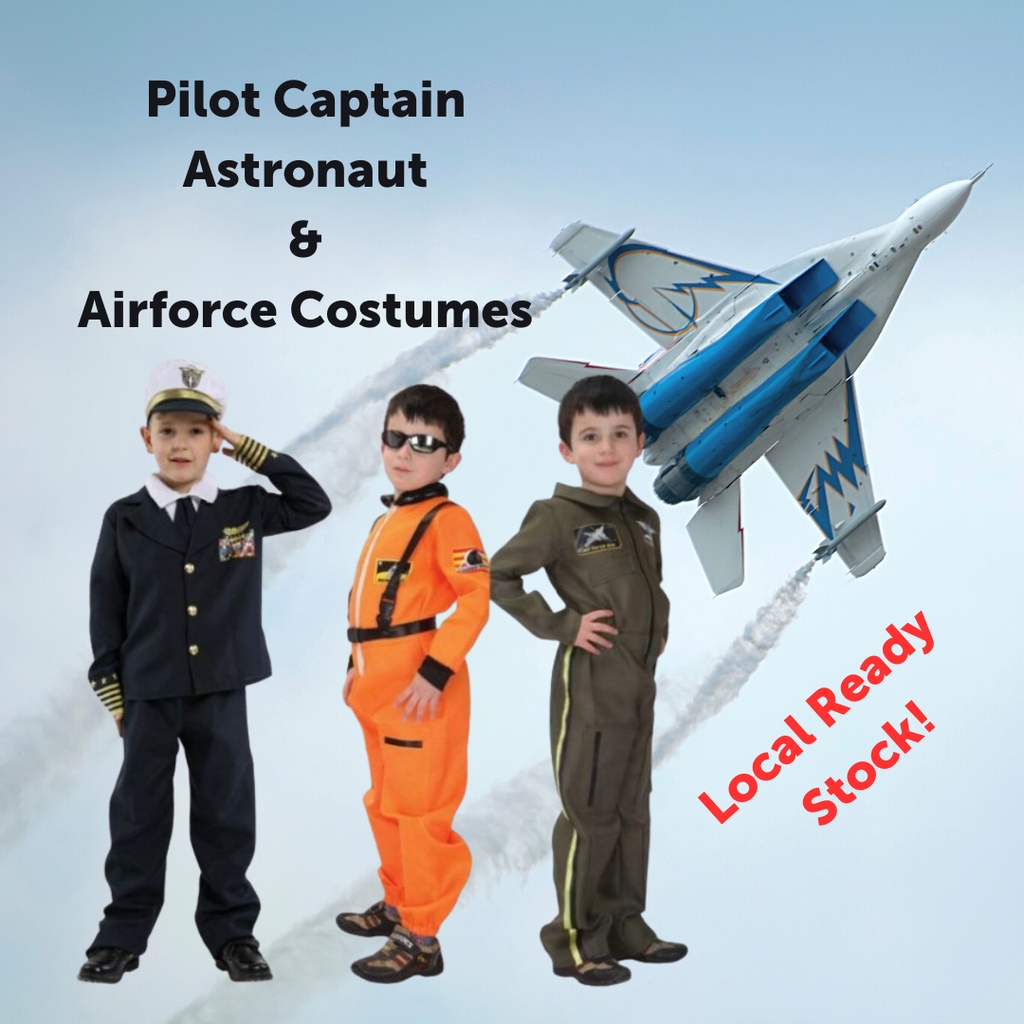 Kids Airforce / Astronaut / Pilot Captain Costume Occupation Day ...