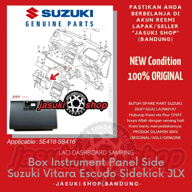 Original Original Suzuki Vitara Escudo Sidekick JLX Dashboard Drawer ...