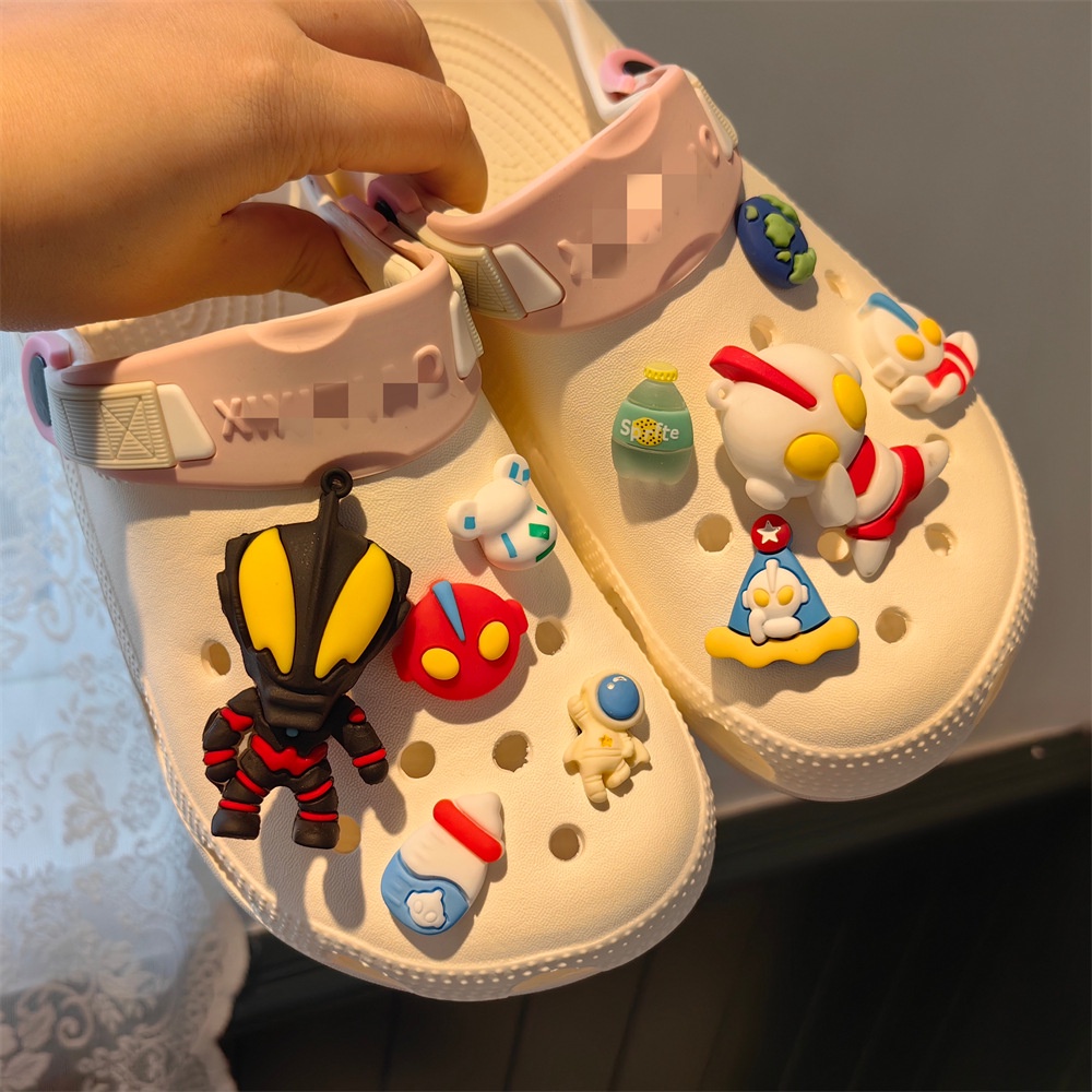 Cartoon Ultraman Monster Jibbits for croc Pins Set Kwas Bear Shoe ...