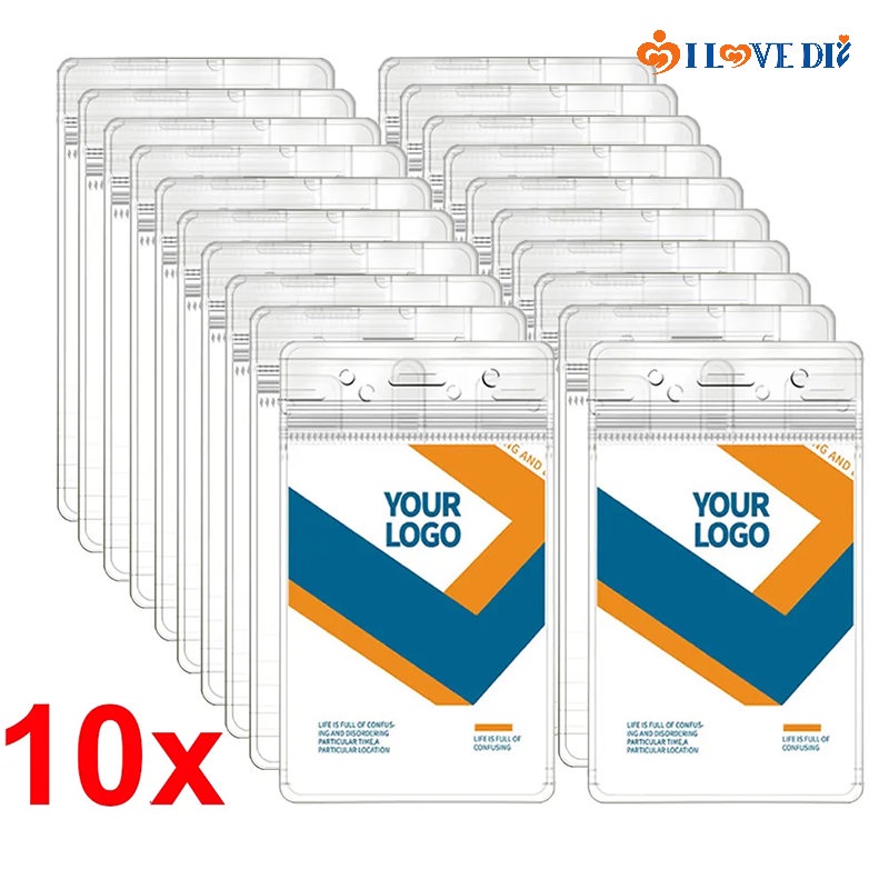 10 Pcs/ Kit 115*65mm Rectangular Transparent Card Sleeve/ Hangable ...