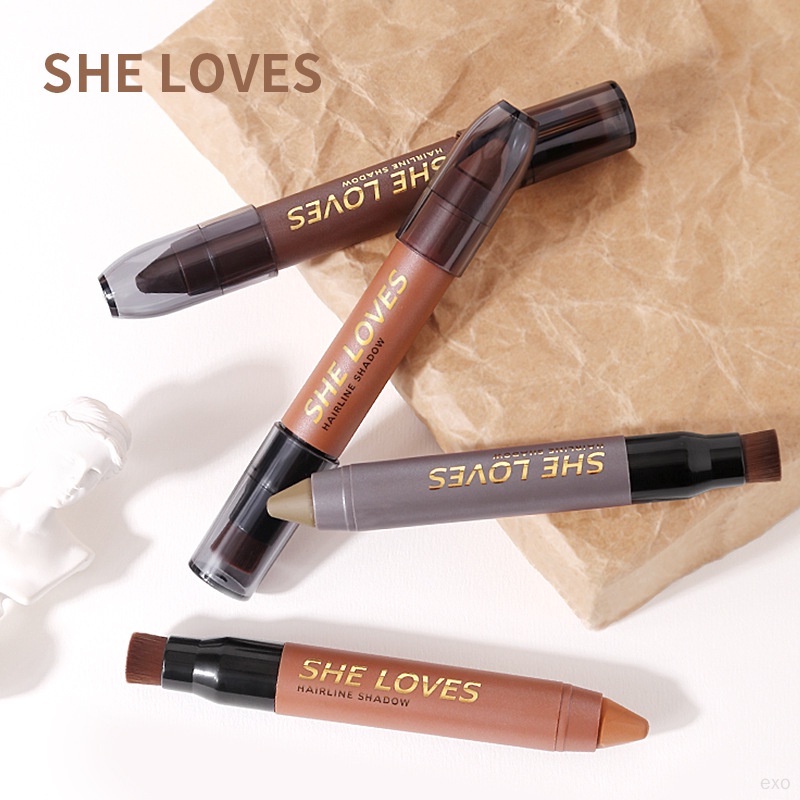 3 Colors Hairline Concealer Pen Hair Root Edge Blackening Long-lasting ...