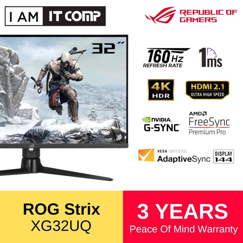 ASUS ROG Strix XG32UQ HDMI 2.1 Gaming Monitor — 32”, 4K UHD (3840 x ...