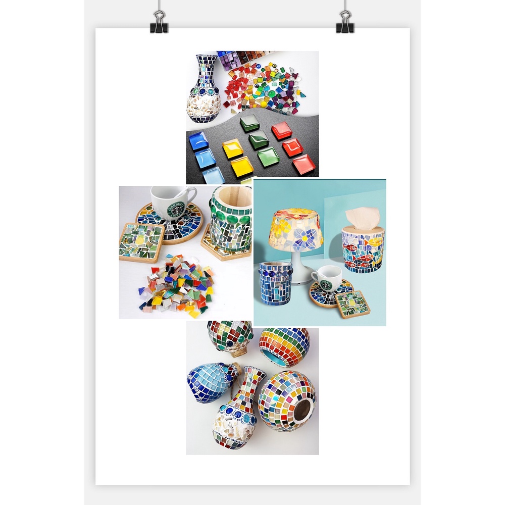 Mosaic Tile Square Transparent Stone Used For DIY Crafts Children's ...