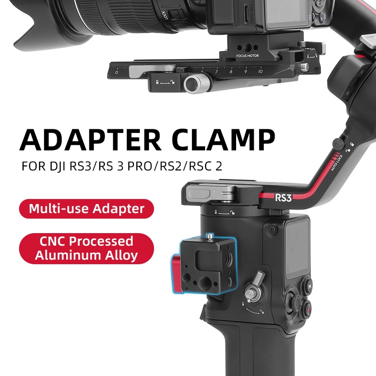 Clamp Mount for DJI Ronin RS 4/4 PRO、RS 3/3 PRO/3 MINI、RS2、RSC 2 ...