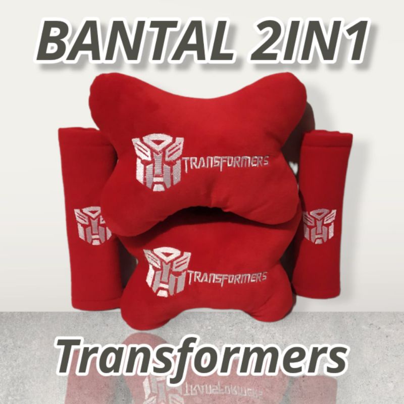 Car Pillow Set 2in1 Character Transformers Red Car Pillow Set 2in1 ...