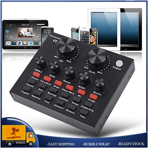 V8 - Live Sound Card Audio USB Headset Mic (BLUETOOTH) Webcast for ...