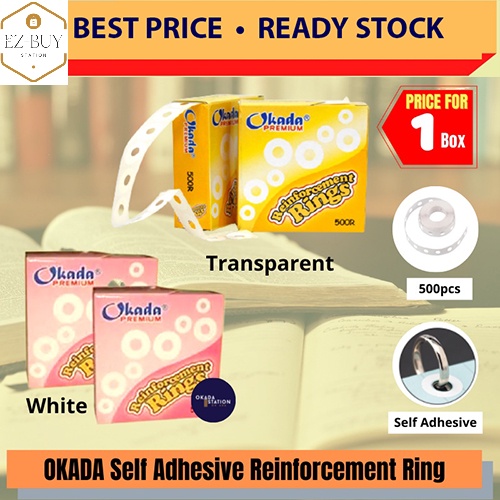 (RM2.20) OKADA Reinforcement Ring / 500's / White / Transparent / Ring ...