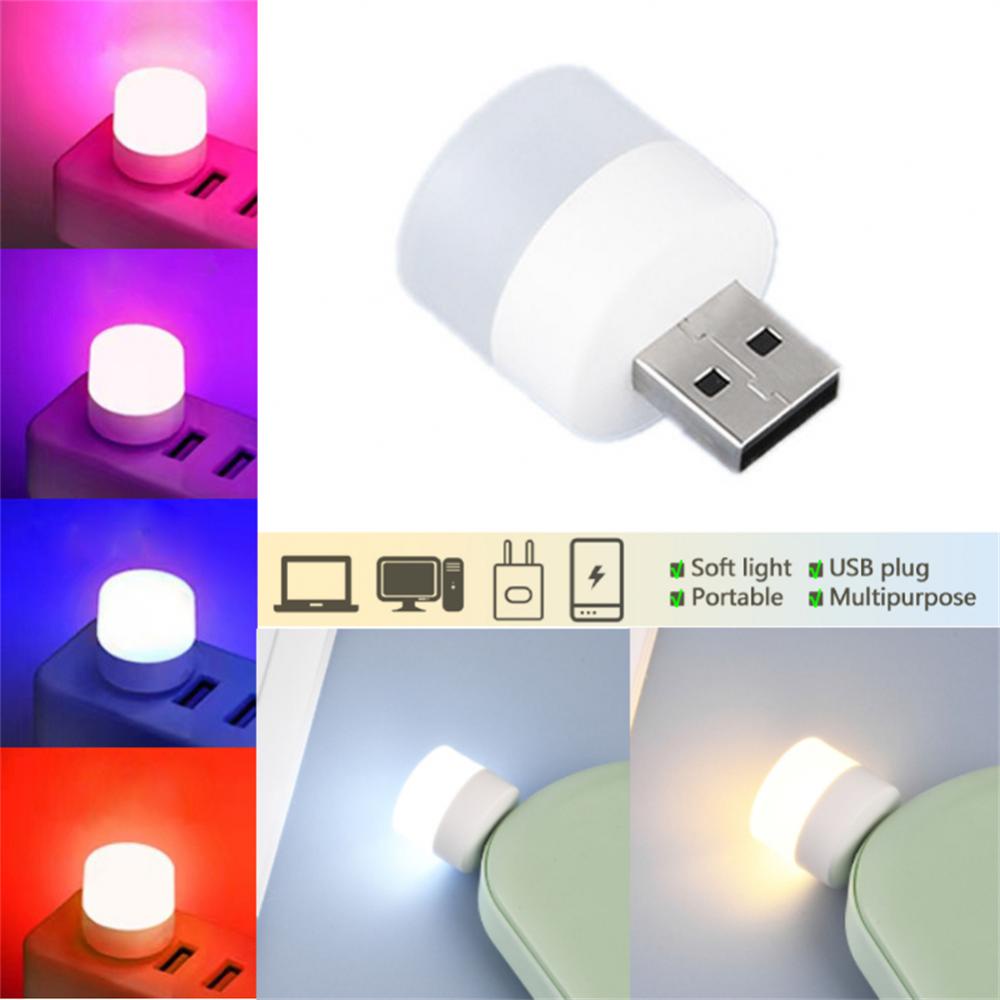 Portable USB led light mini night light small round light computer power bank light power bank ...