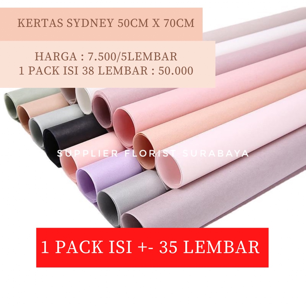 [1PACK Contains 35 SHEETS] SYDNEY KOREAN WRAPPING PAPER BOUQUET, FLOWER ...