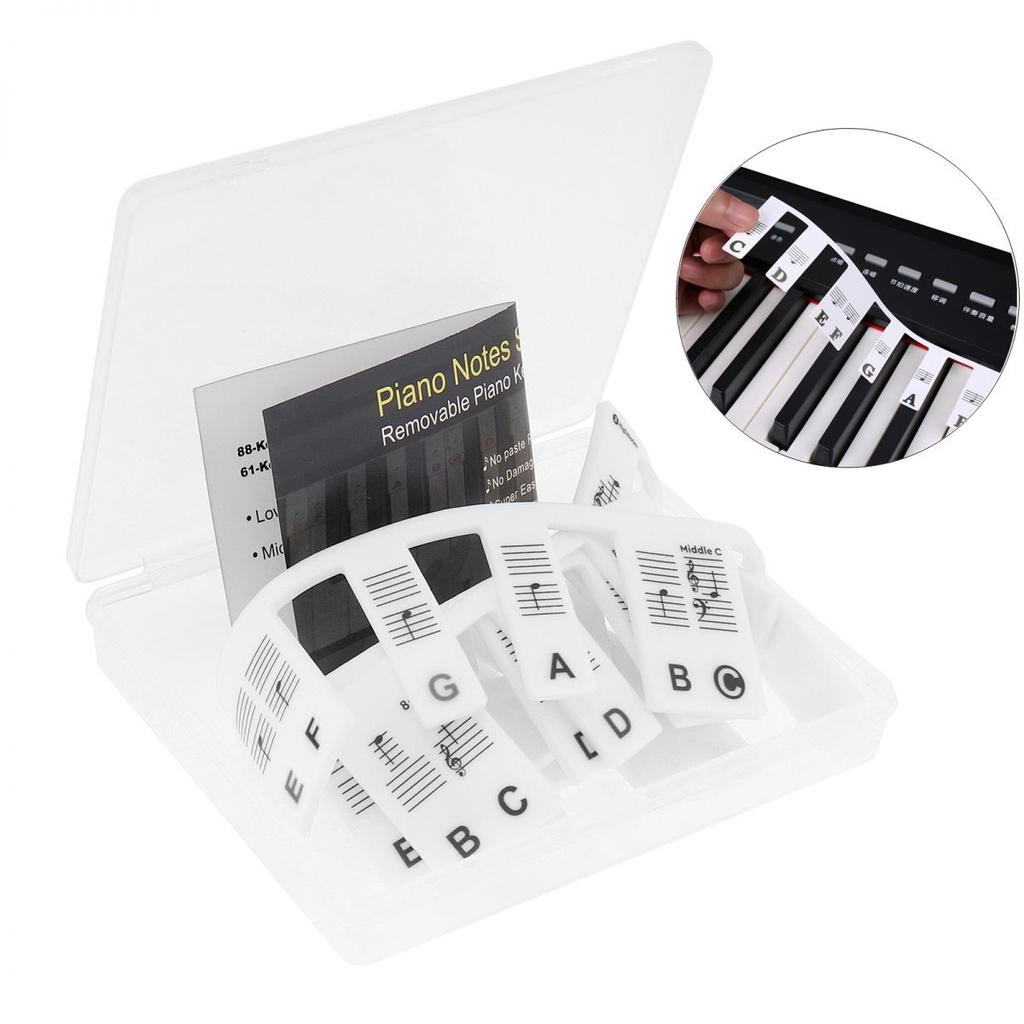 61 Keys/88Keys Piano Note Marker Silicone Strips Free Paste No Glue ...