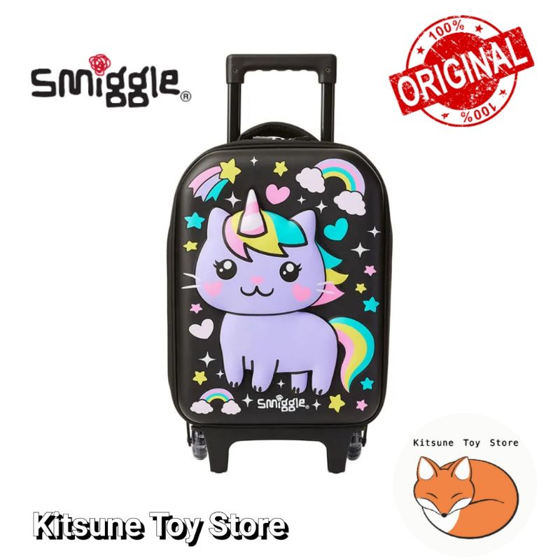 Smiggle Sky Hi Junior Hardtop Trolley Bag Original Unicorn Cat | Shopee ...