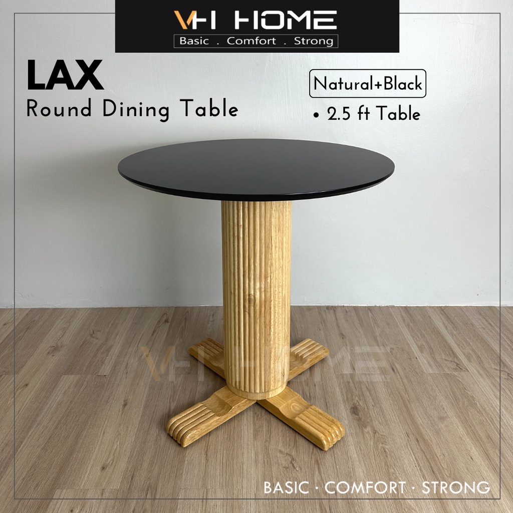 LAX Round Dining Table 2.5FT/3FT/3.5FT/4FT Special Modern Design Meja ...