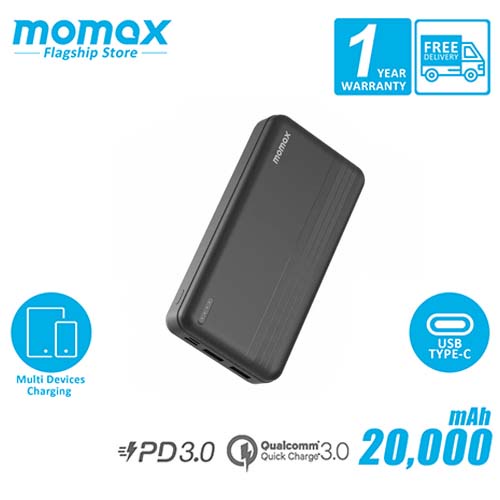 MOMAX IP78 iPower PD 20W Fast Charging Power Bank 20000mAh 3 USB ...