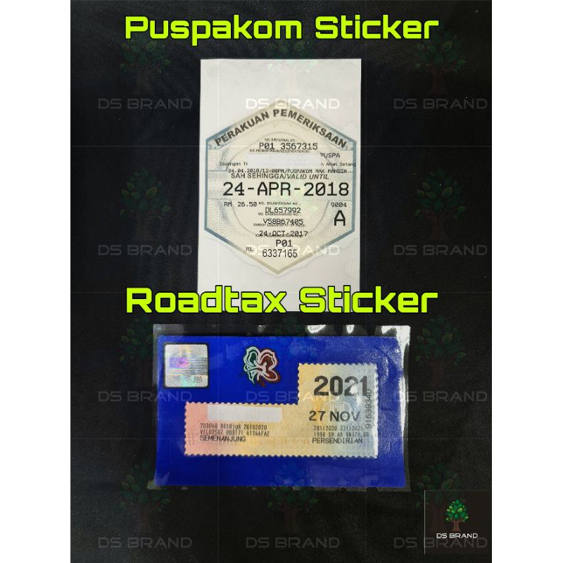 🔥Termurah Road Tax Sticker🔥Roadtax Sticker / Puspakom Sticker / Pelekat ...