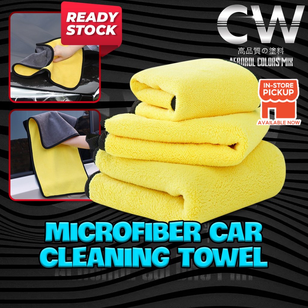 [ Kain Cuci Kereta Microfiber Top Quality ] Car Cleaning Towels Kitchen ...