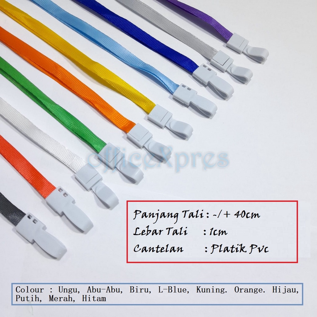 GANTUNGAN 2048 Plastic Hook Nylon Id Card Strap / Card Holder / Name ...