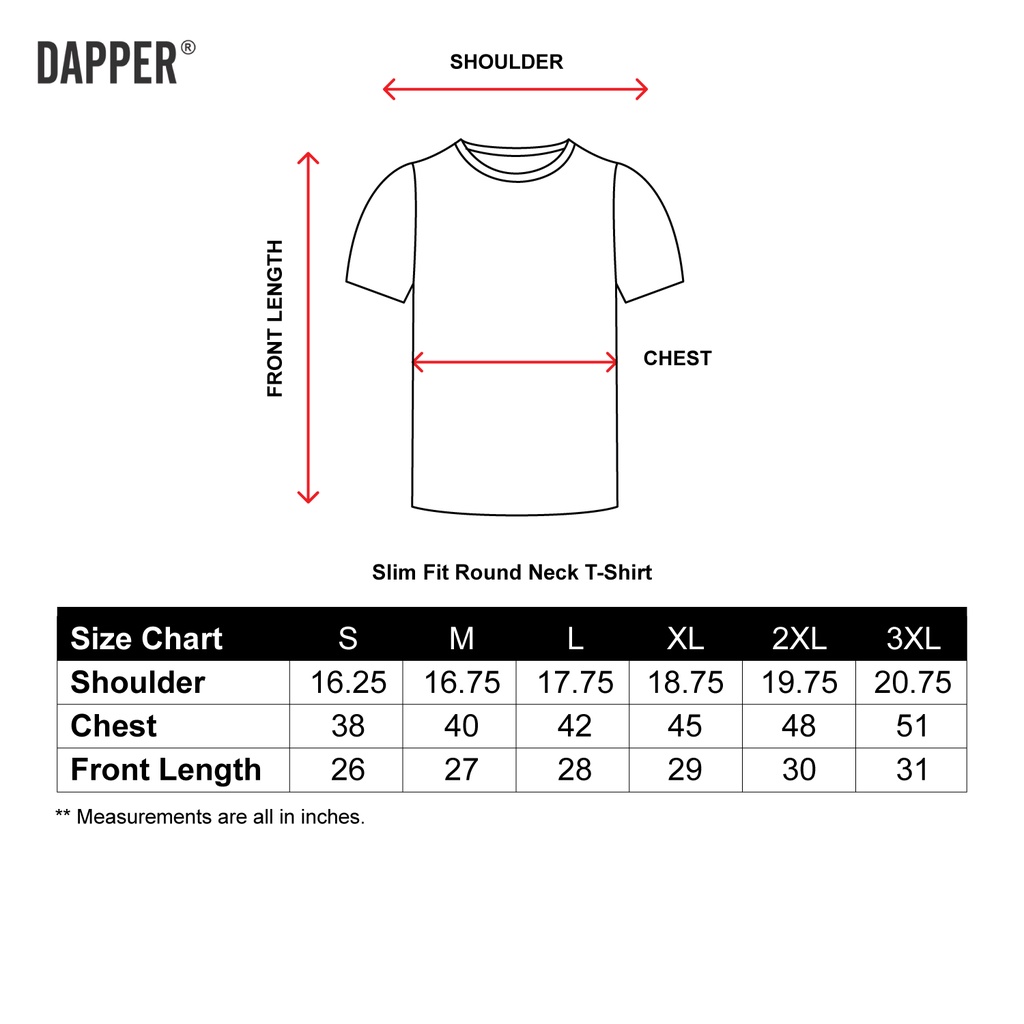 DP | Slim Fit Round Neck T-Shirt - 2846TF | Shopee Malaysia