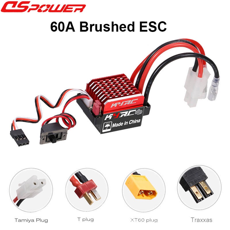 RC 1/10 Brushed ESC 60A 6V/2A for Traxxas Trx4 D90 HSP Redcat Axial ...