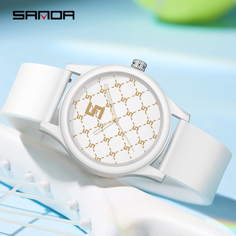 SANDA Official Sports Leisure Simple Fashion Couple Swimming Quartz ...