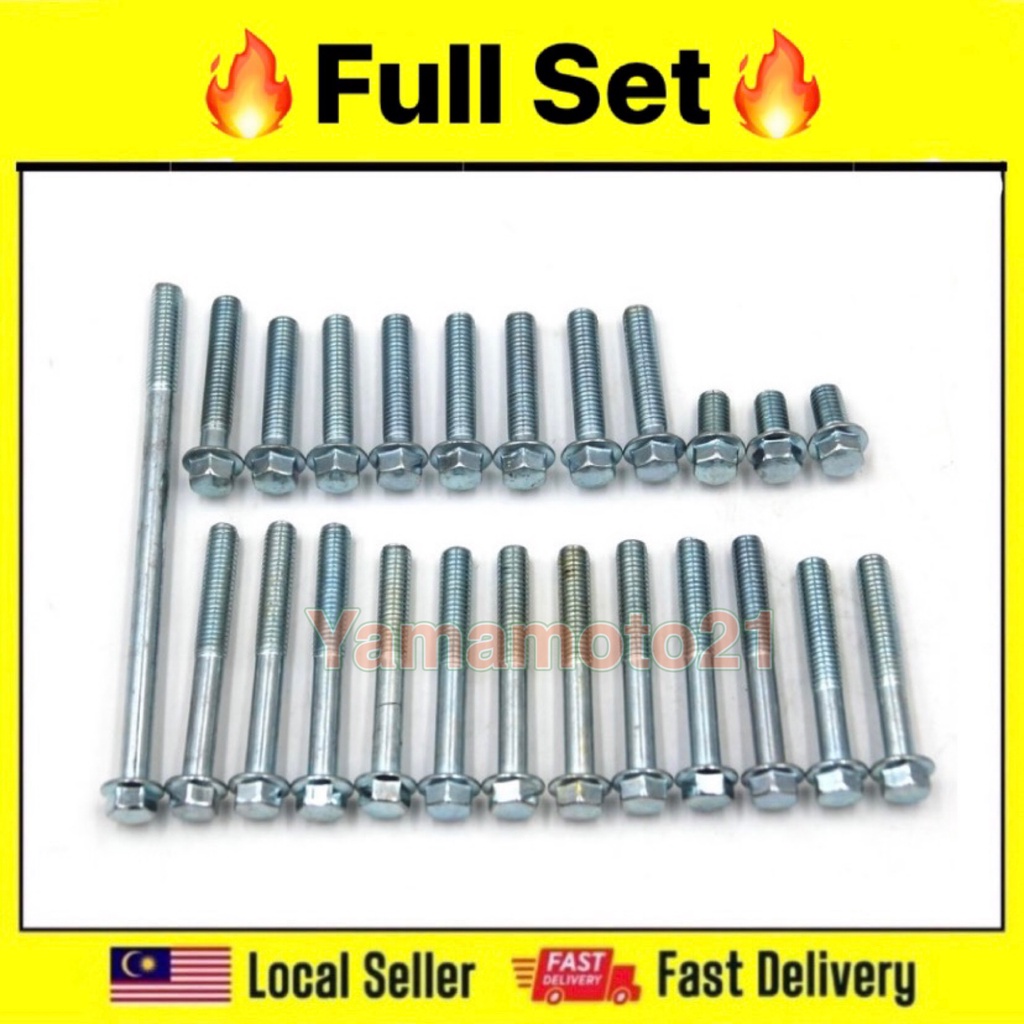 YAMAHA Y100 SPORT SPORT100 CRANKCASE FULL ENGINE COVER SCREW COMPLETE ...