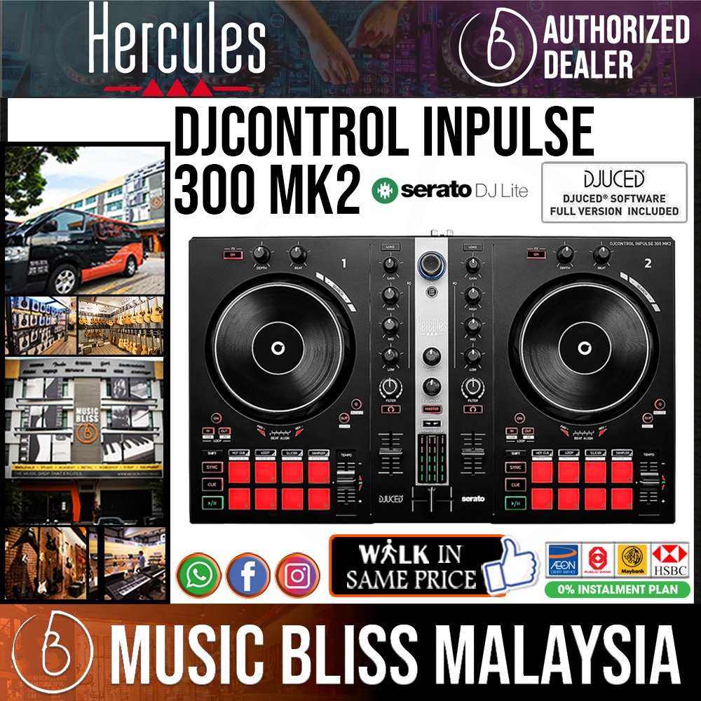 Hercules DJ DJControl Inpulse 300 mk2 2-channel DJ Controller | 2 ...