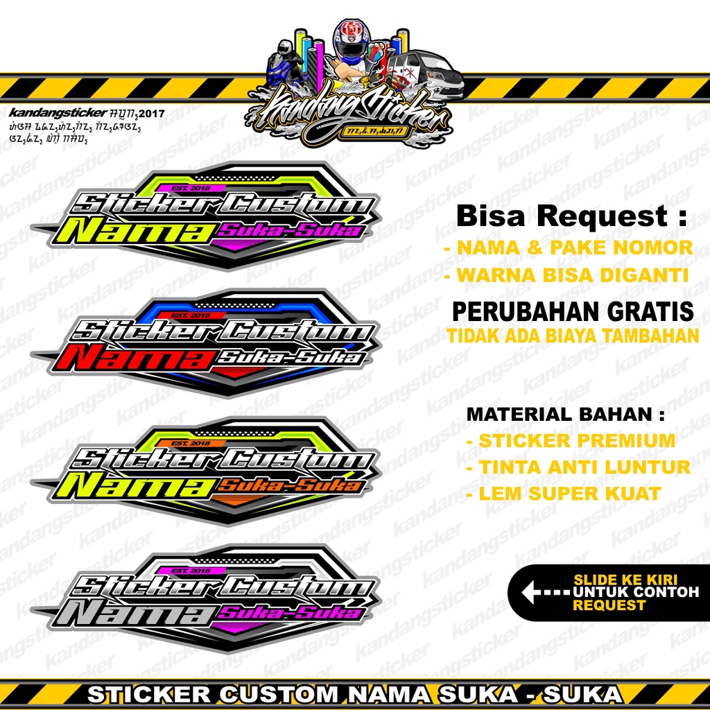 Custom Racing Sticker Unit Name Unit Like Like Like Sticker Custom ...