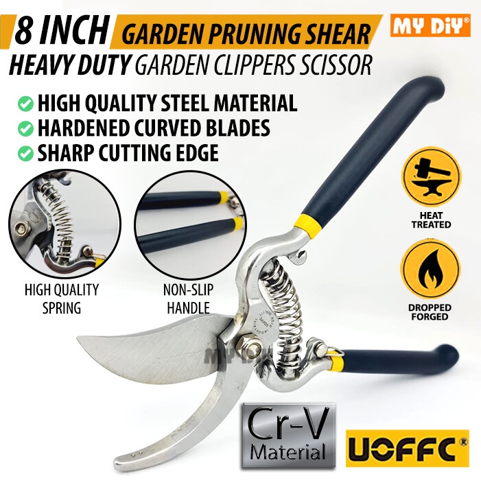 MYDIYHOMEDEPOT - UOFFC 8" Heavy Duty Crv Garden Pruning Shear Tree ...
