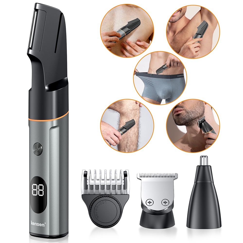 Kensen Body Hair Trimmer Electric Groin Trimmer Private Part Shaver ...