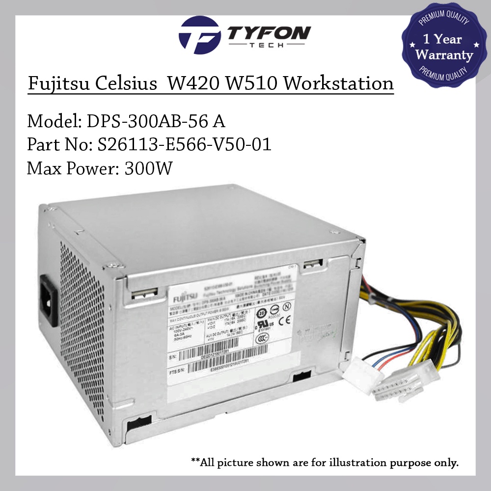 Fujitsu Celsius W420 W510 W520 W530 W550 Workstation Power Supply PSU ...