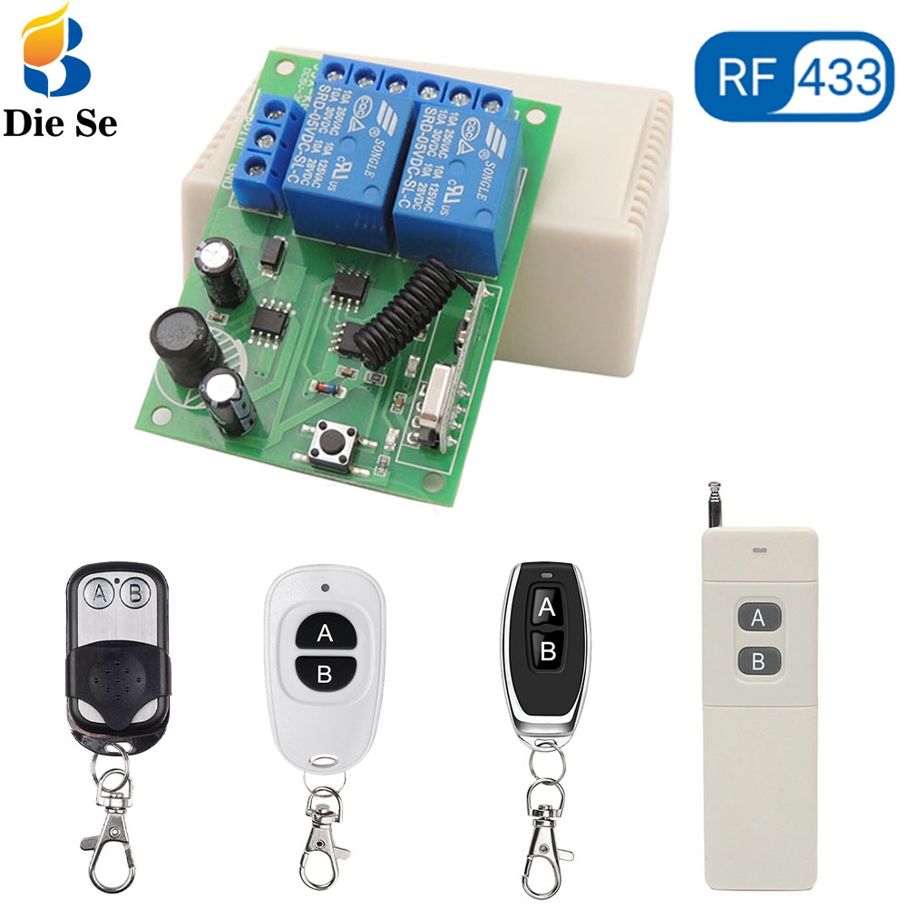 Diese DC 6V 12V 24V 30V 2CH Remote Control Switch 433MHz 10A Relay ...