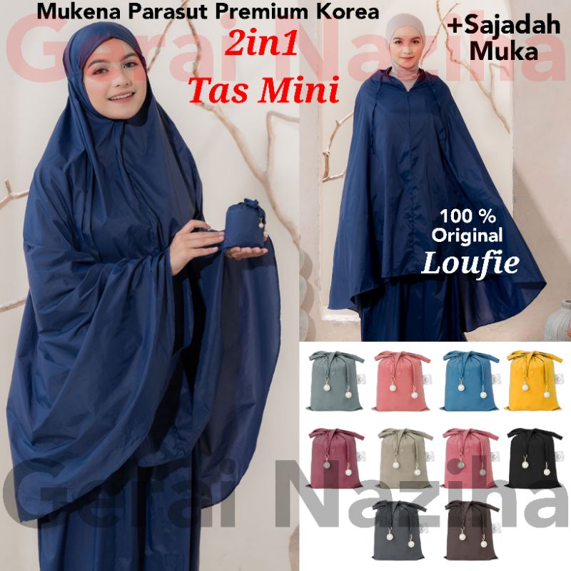 Mukena TAS MiNi 2in1 Parachute Premium KOREA alf by LOUFIE SET SAJADAH ...