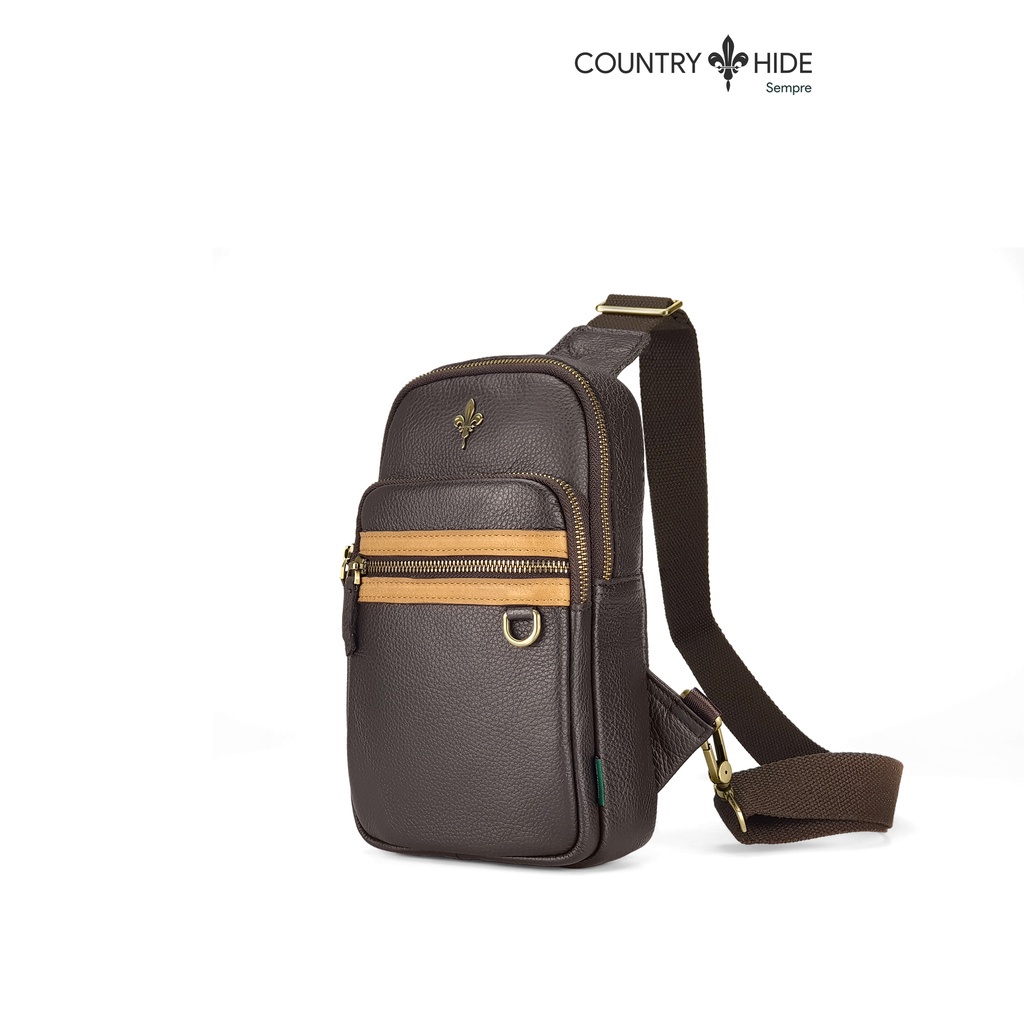 COUNTRY HIDE SEMPRE Top Grain Cowhide Crossbody Shoulder Bag with ...