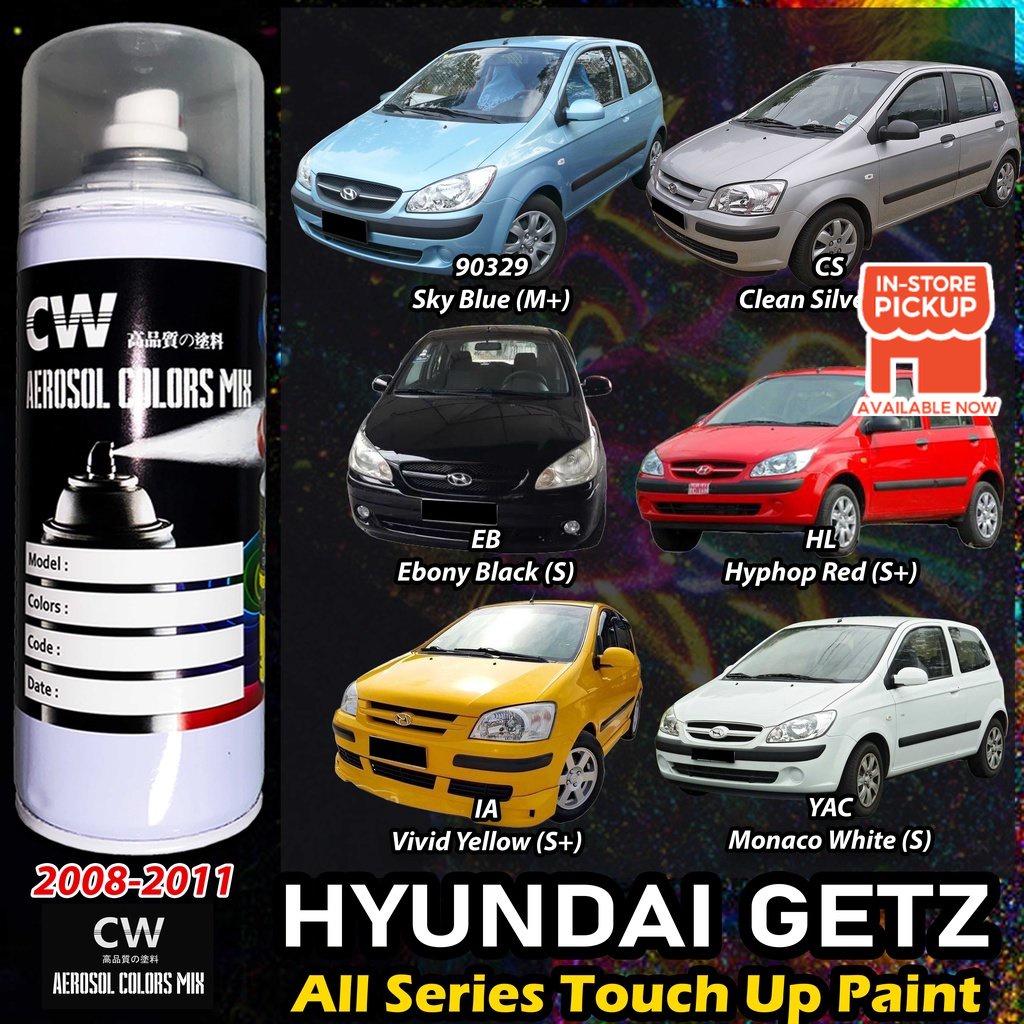 [ HYUNDAI GETZ GEN 1 ] Touch Up Paint Color CW Aikka Aerosol DIY Cat ...