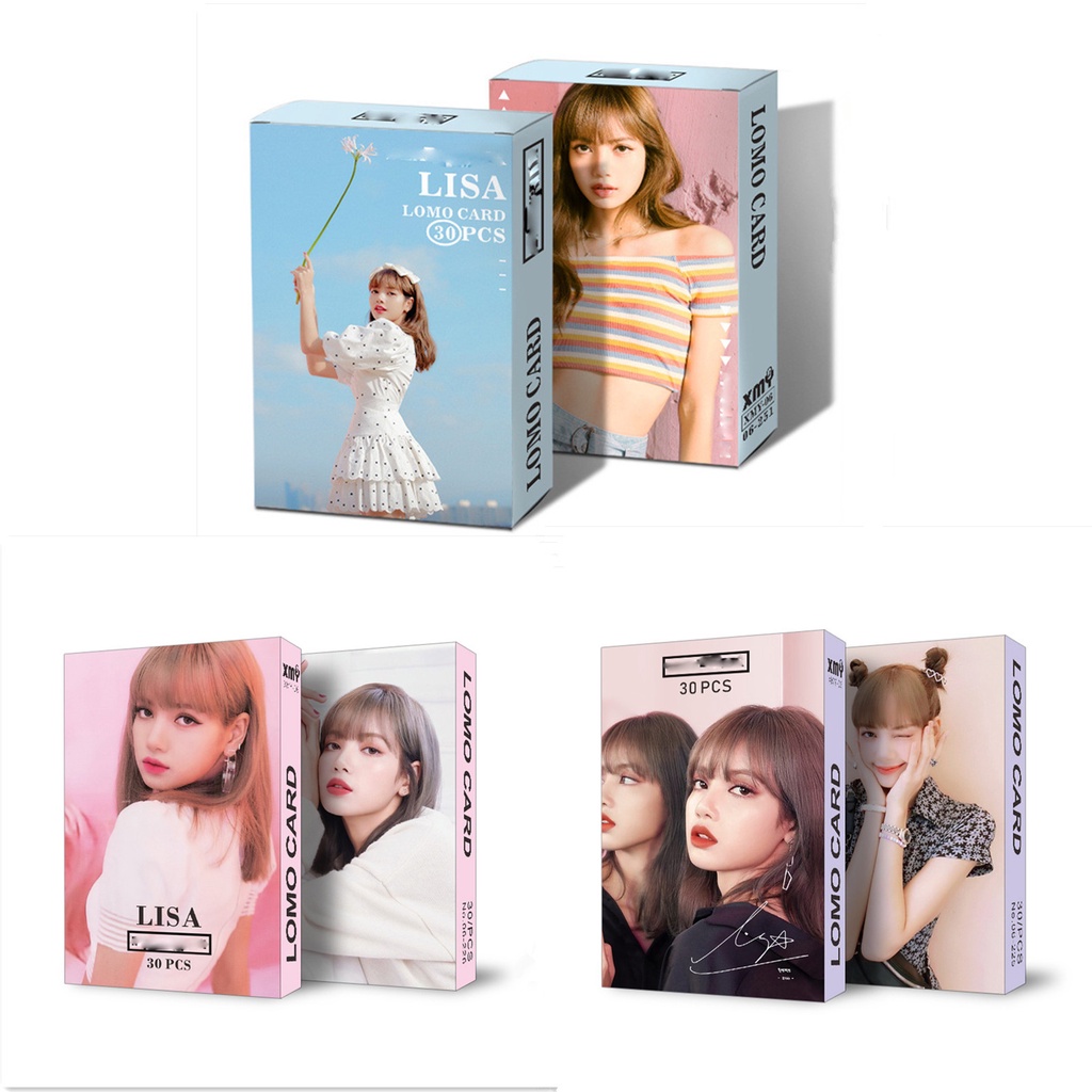 30pcs/box LISA Photo Album Photocards Black Pink Lomo Cards LALISA SG ...