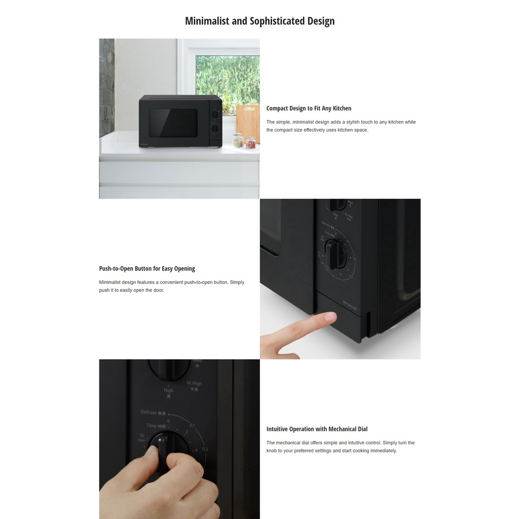 Panasonic 25L Solo Microwave Oven | NN-SM33NBMPQ NN-SM33NB NN-SM33HMMPQ ...