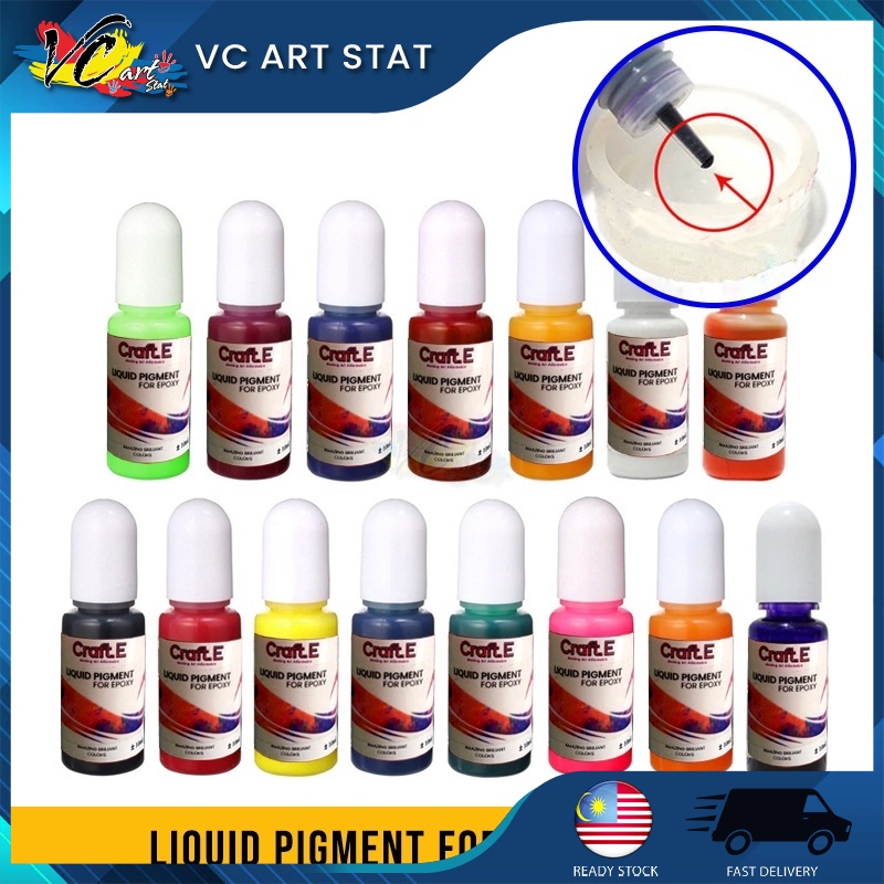 Craft. E Liquid Pigment For Epoxy With 15 Amazing Brilliant Colors ...