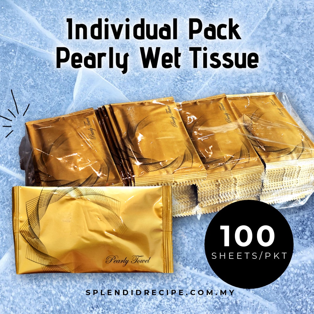 Individual Pack Pearly Wet Tissue for F&B restaurant used (100 sheets ...