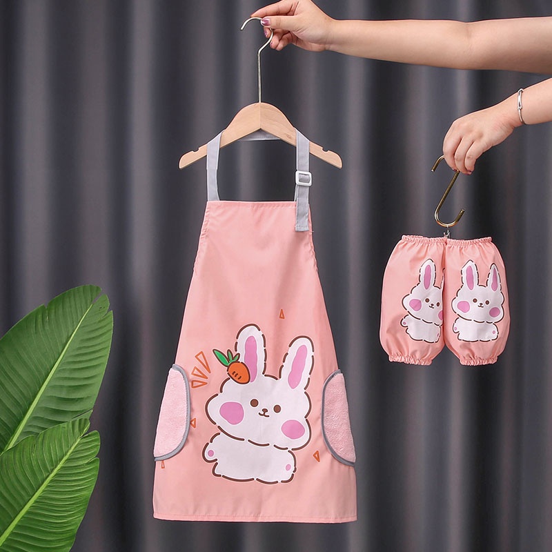 Apron kanak-kanak boleh lap tangan seni lukis tadika 8-12 tahun 6 baju ...