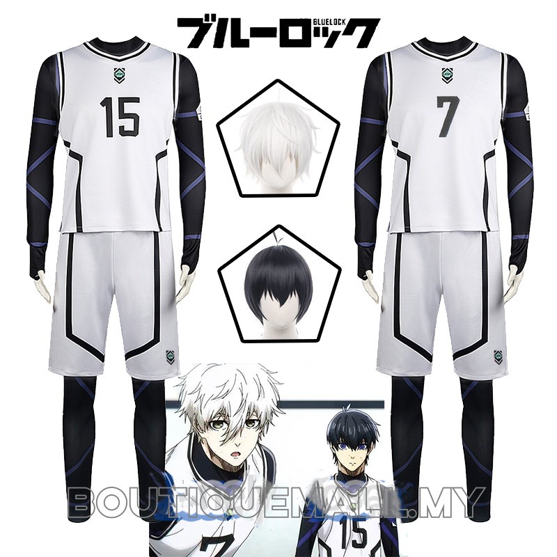 Anime Blue Lock Nagi Seishirou Team White Uniform Cosplay Costume ...