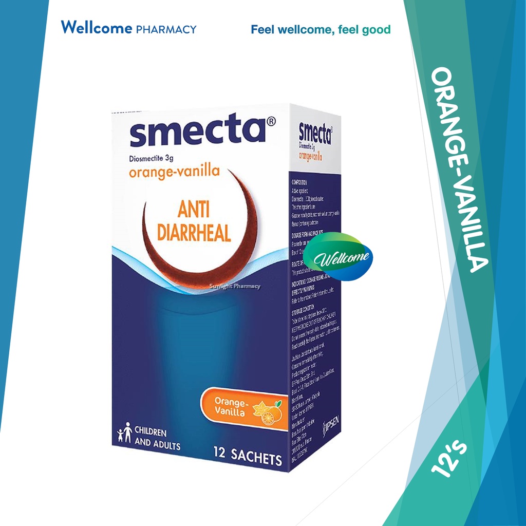 Smecta Anti-Diarrheal 3g Powder Sachets for Oral Suspension - Orange ...