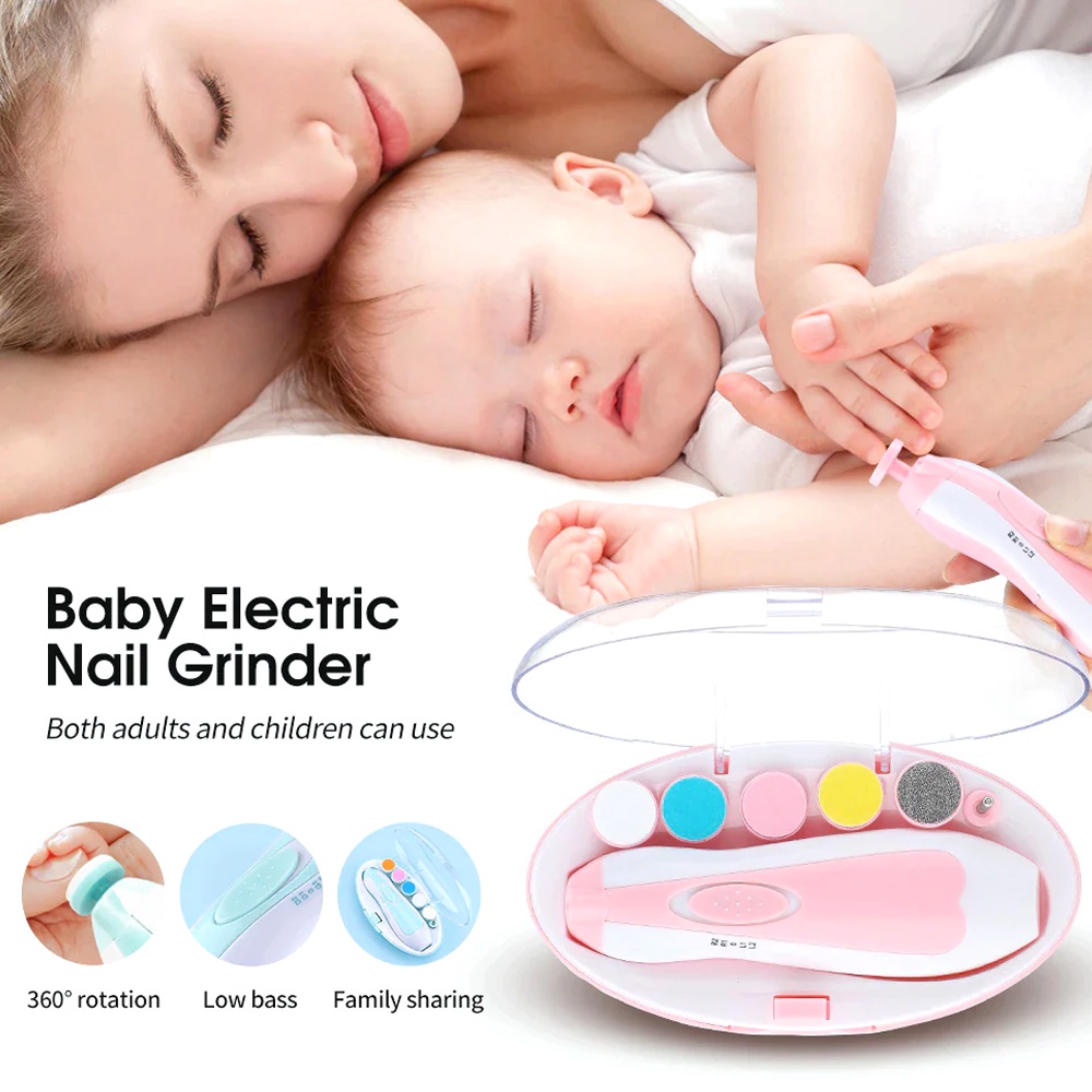 6IN1 Electric Newborn Baby Nail Trimmer Grinder Adult Nail Cutter ...
