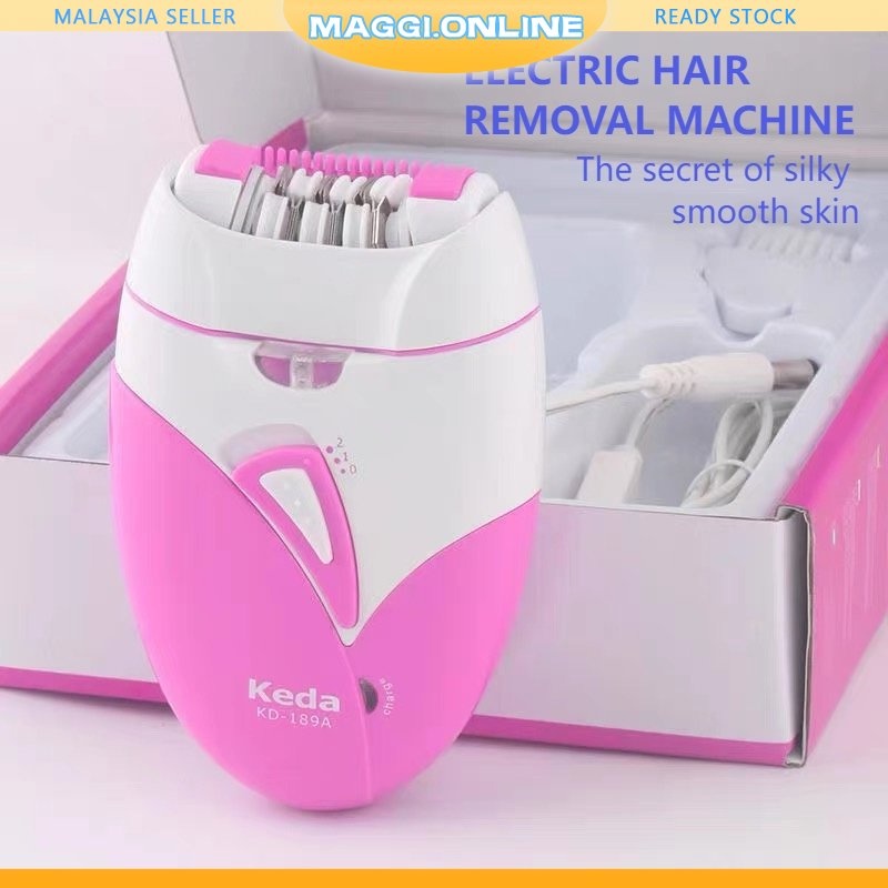 😍Electric Woman Epilator 2 Speed Rechargeable Women Leg Armpit Hair ...