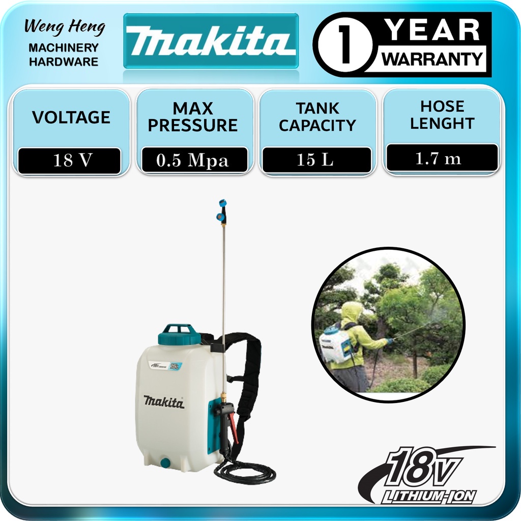 MAKITA DUS158Z CORDLESS GARDEN SPRAYER 18V | 15L | 0.5MPA WITHOUT ...