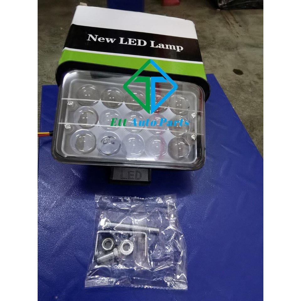 UNIVERSAL Working Lamp Sport Light 15 LED 12-24V Square Spotlight Fog ...