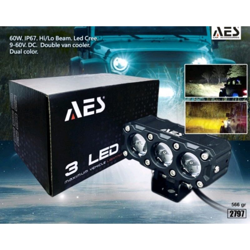 Aes-3 Led lens light 2 fan Laser Spotlight Hi loo beam | Shopee Malaysia